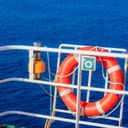 lifebuoy (【Noun】a floating device, often shaped like a ring, used to ...