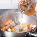 broth (【Noun】liquid in which meat, fish, or vegetables have been cooked ...