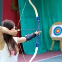 aim (【Verb】to point or direct a weapon, camera, etc. at someone or ...