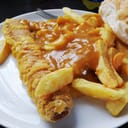 battered (【Adjective】covered in a liquid mixture of flour, egg, and ...