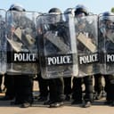 riot (【Noun】a situation when a crowd behaves in a violent and ...