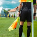 out of bounds (【Phrase】outside of the playing area of a sports field or ...