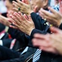 cheer (【Verb】to shout loudly to show support, encouragement, joy, etc ...