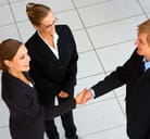 meet (【Verb】to come to the same place as someone or a group of people ...