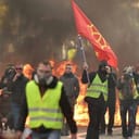 protest (【Noun】an organized public gathering in which people show that ...