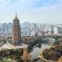 pagoda (【Noun】a Hindu or Buddhist temple in the form of a tall tower ...