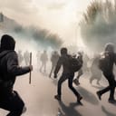 scatter (【Verb】to throw or move in many different directions; to cover ...