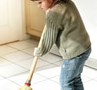 sweep (【Verb】clean the ground or floor with a broom; move something ...