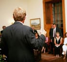 on behalf of (【Phrase】representing a person, organization, etc ...