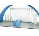 booth (【Noun】a small space for doing things in private; a small ...