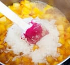 stir (【Verb】to move a spoon or other tool through a substance in order ...