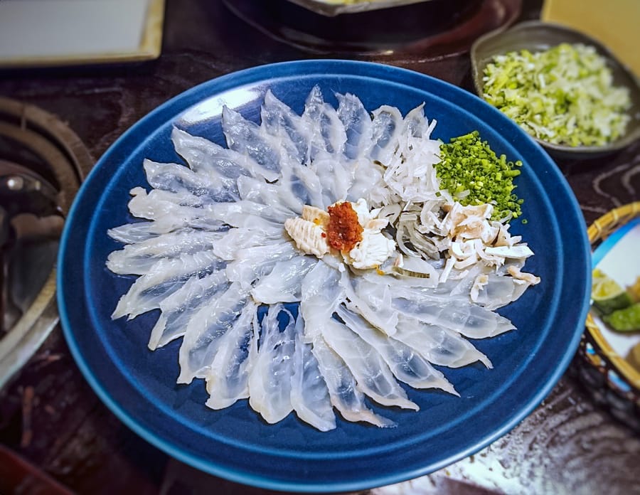 pufferfish sashimi