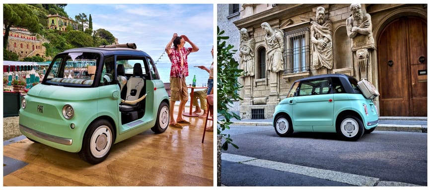 Fiat Unveils New Electric Car with No Doors and a Shower | DMM英会話 デイリーニュース