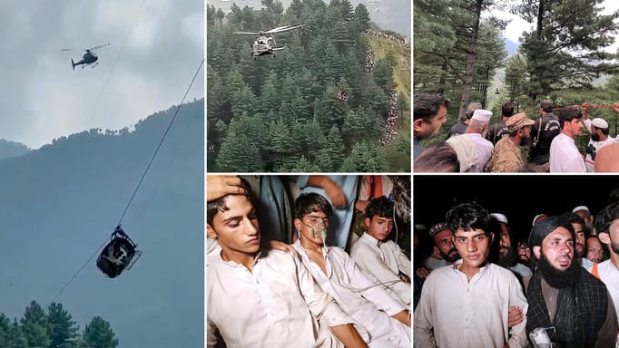 Rescuers Save People Trapped in Pakistan Cable Car | DMM英会話 デイリーニュース