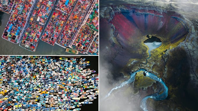 'Unique' Volcano Picture Wins Drone Photo Award | Engoo Daily News