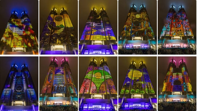 World Record for Colorful Projections on Tokyo Building | Engoo Daily News