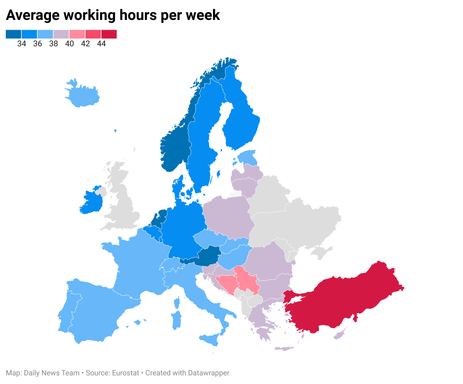 Where in Europe Do People Work the Most? | Engoo 每日新聞