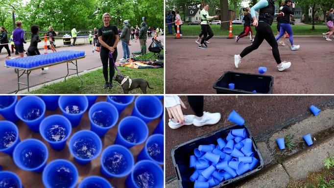 Runner's Drinking Cup Idea Cuts Waste at Marathons | Engoo 데일리뉴스