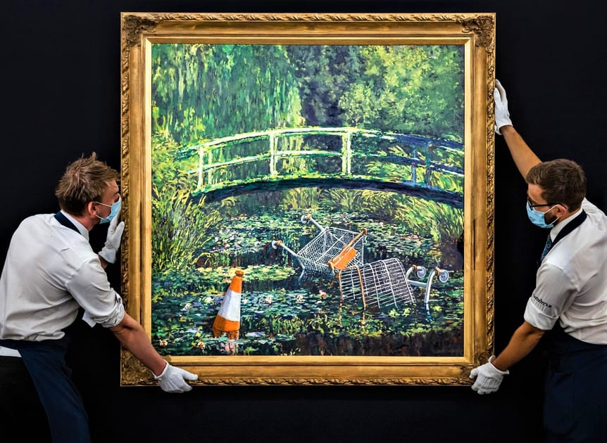 Banksy Painting Sells for Almost $10 Million at Auction | Engoo 每日新聞