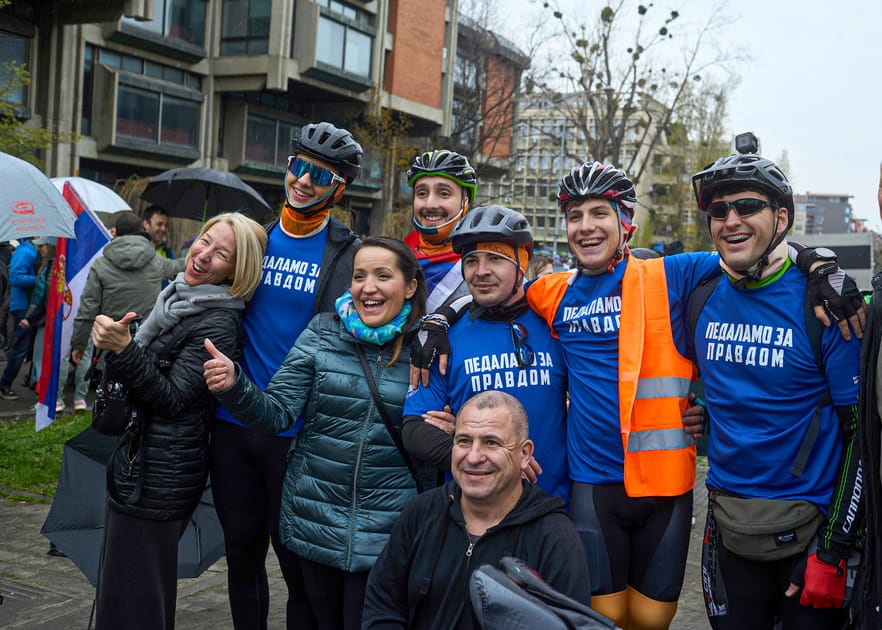 Serbian Students Cycle to EU Seeking Justice | Engoo Daily News