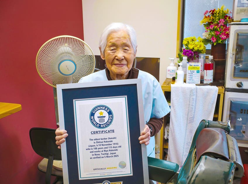 108-Year-Old Japanese Woman Is World's Oldest Barber | Engoo Daily News