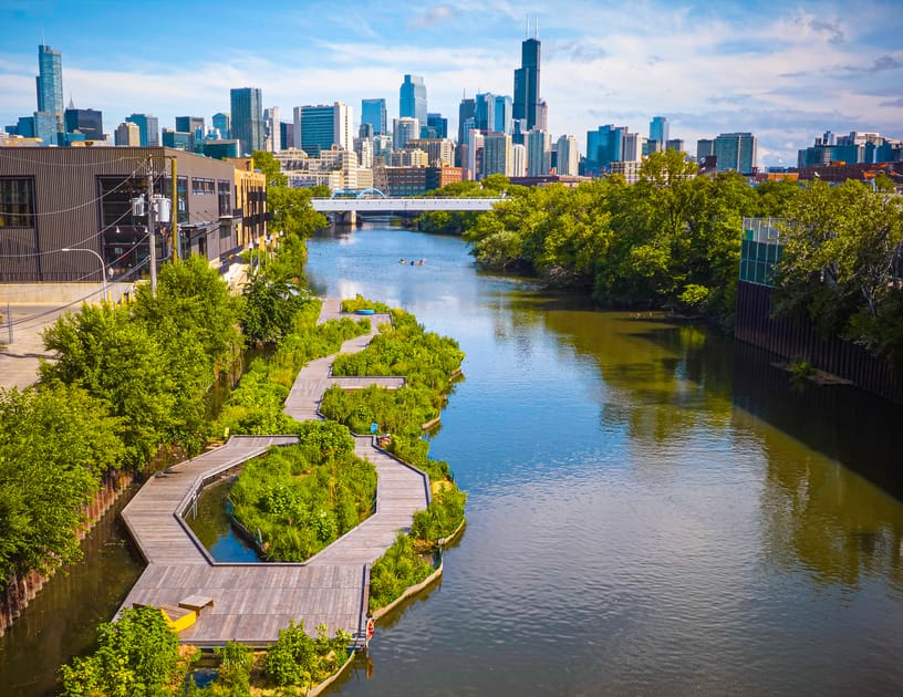 Chicago's Wild Mile Turns Waterway into Floating Eco-Park | Engoo Daily ...