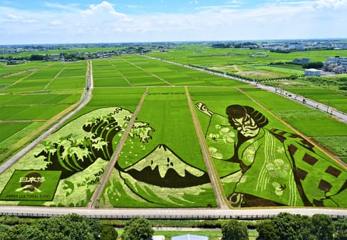 Japanese City Welcomed Olympics with Rice Paddy Art | Engoo 每日新闻