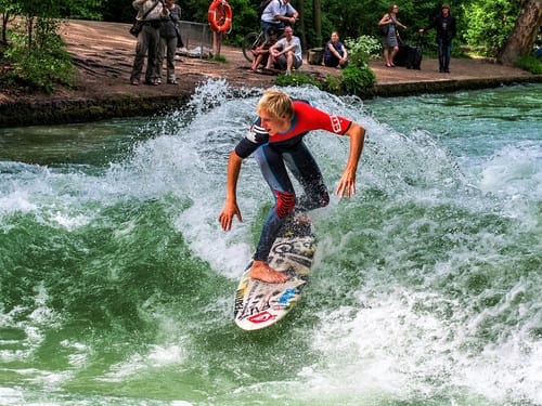 Surf in a Landlocked City: Munich's Famous River Wave | Engoo Daily News